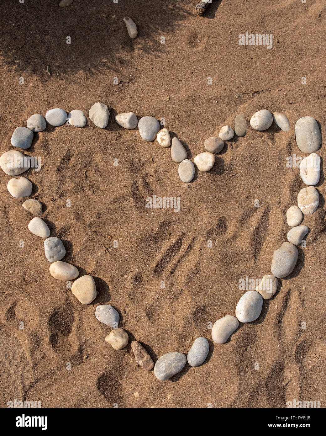 heart art made by a lover on a beach near Rhodes, Greece Stock Photo ...