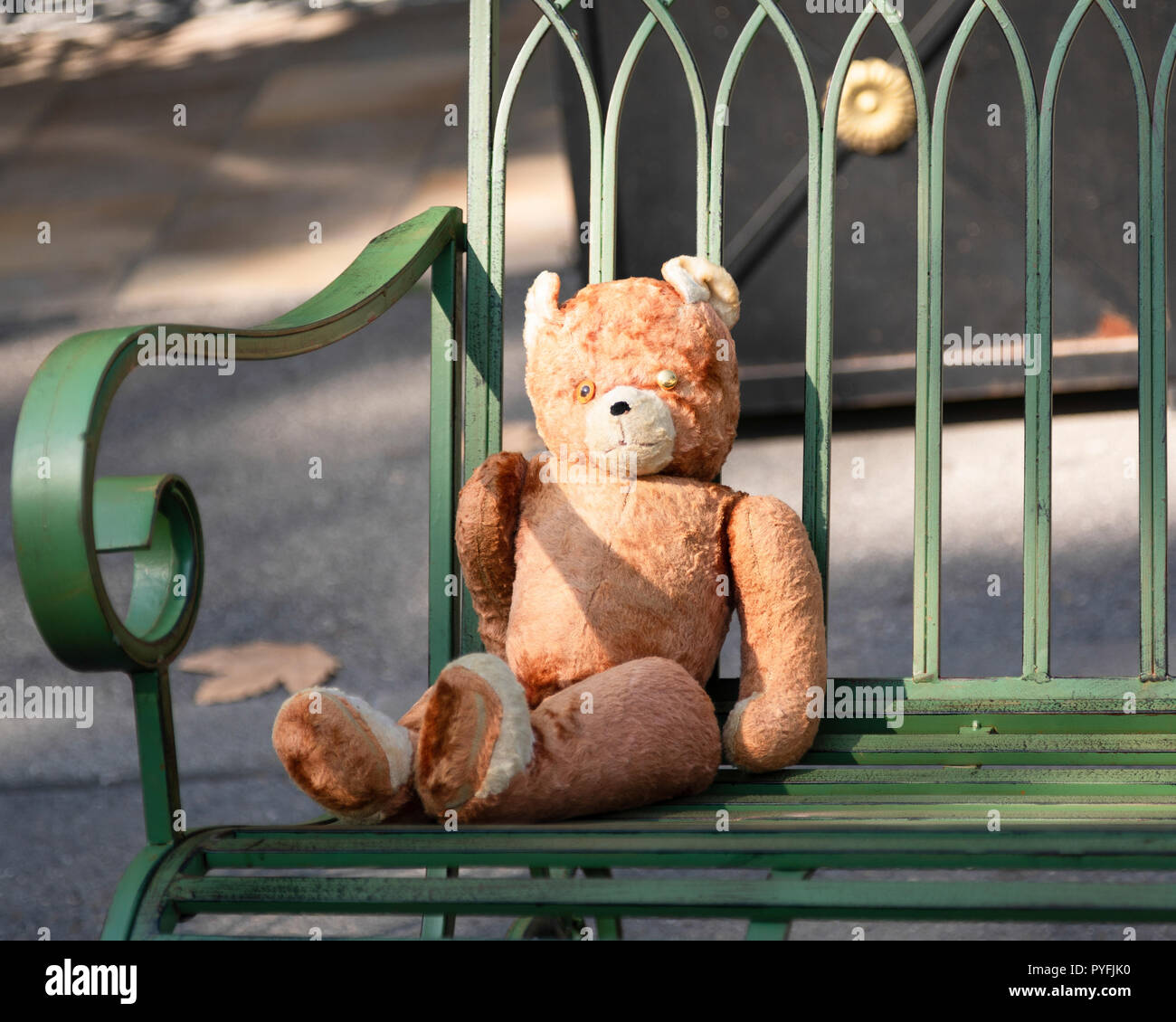 Lost teddy on market day, , the market, St Remy, Provence, France Stock ...