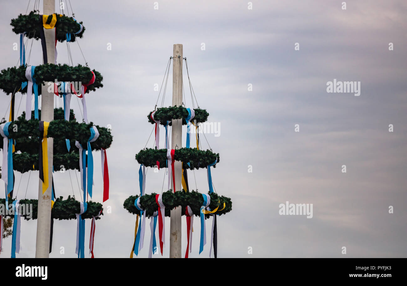 Oktoberfest maypole hi-res stock photography and images - Alamy