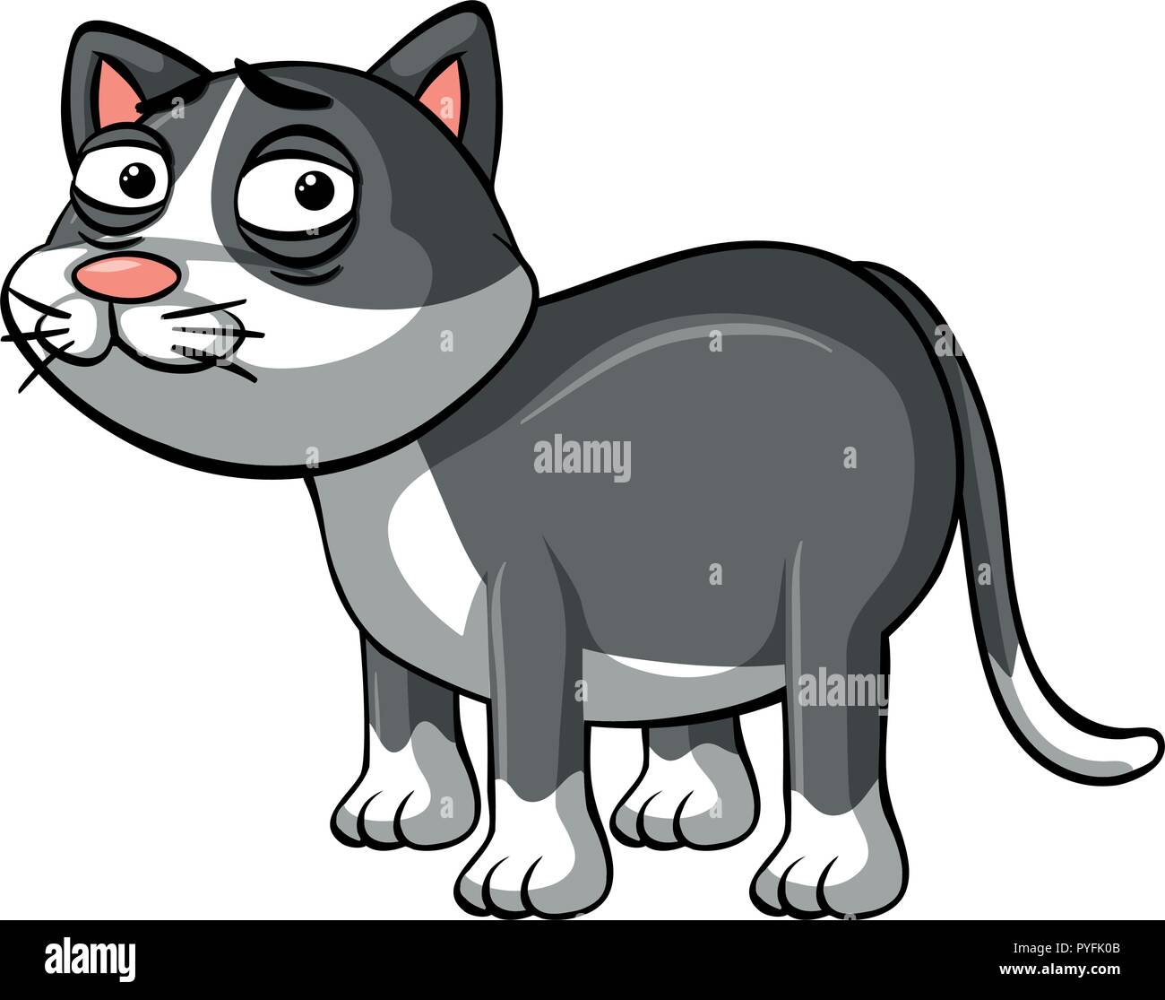 Crazy cat face Stock Vector Images - Alamy