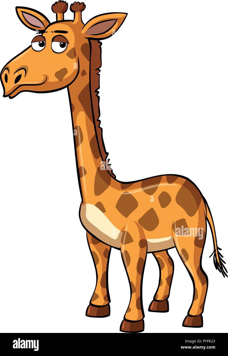 Giraffe with happy face illustration Stock Vector Image & Art - Alamy
