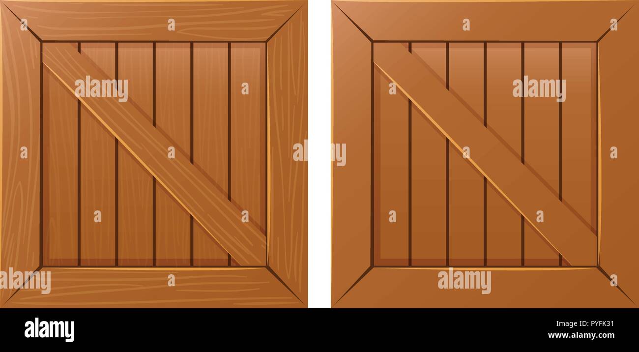 Sides of wooden box illustration Stock Vector Image & Art - Alamy