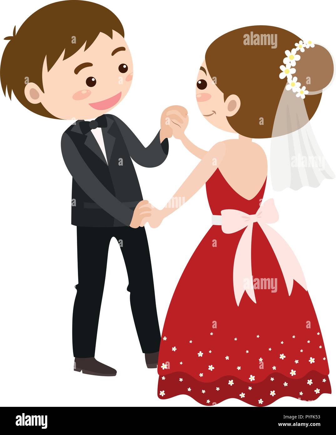 Wedding Couple Dancing Clipart