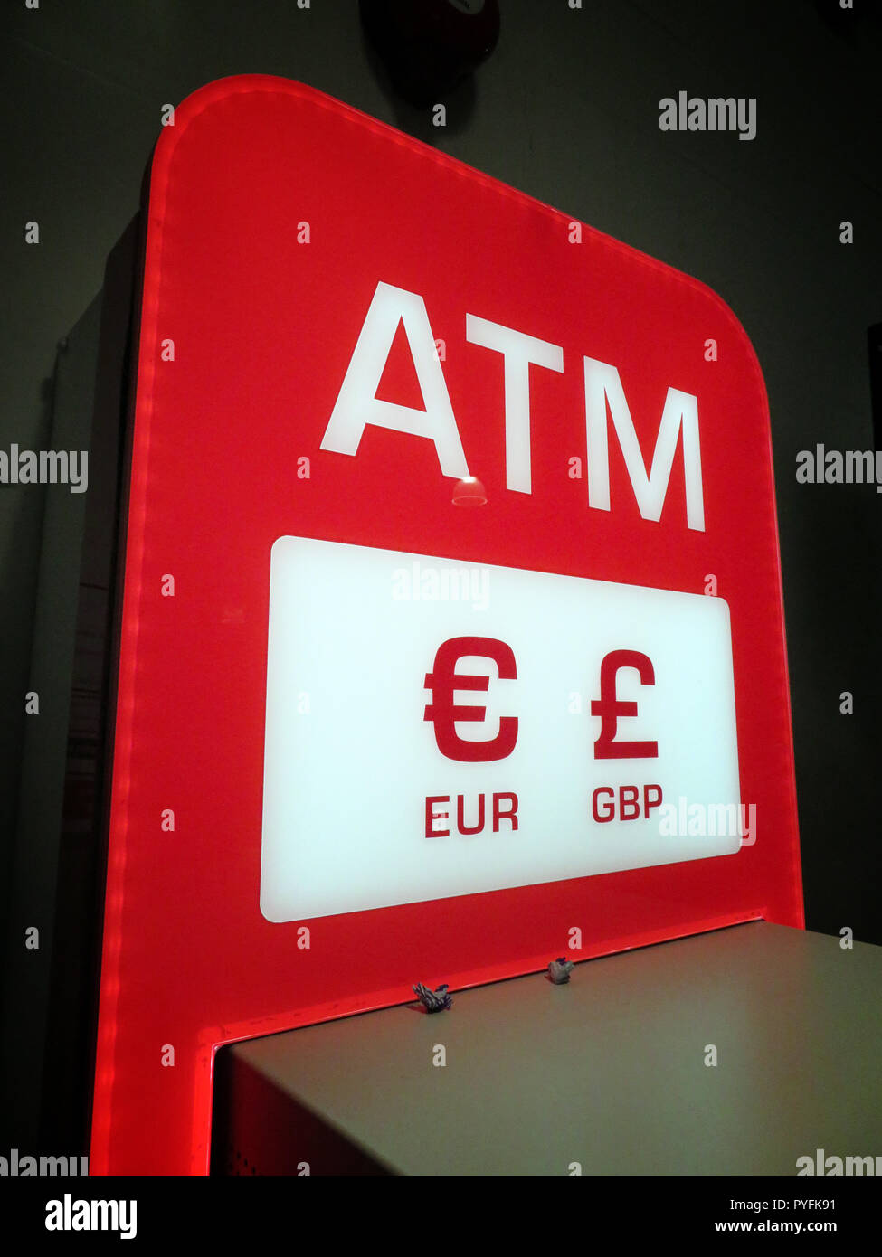 ATM at Leeds Bradford Airport Yeadon West Yorkshire England Stock Photo ...