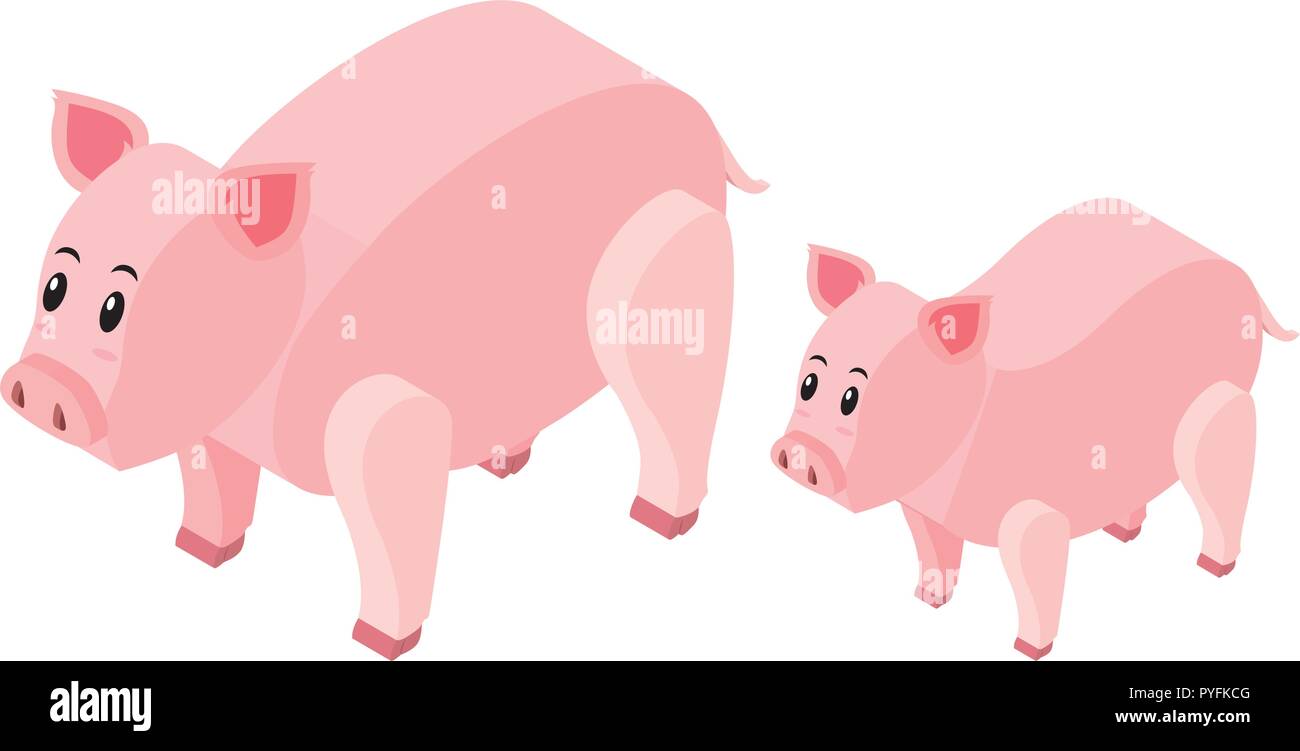 3D design for farm pigs illustration Stock Vector Image & Art - Alamy
