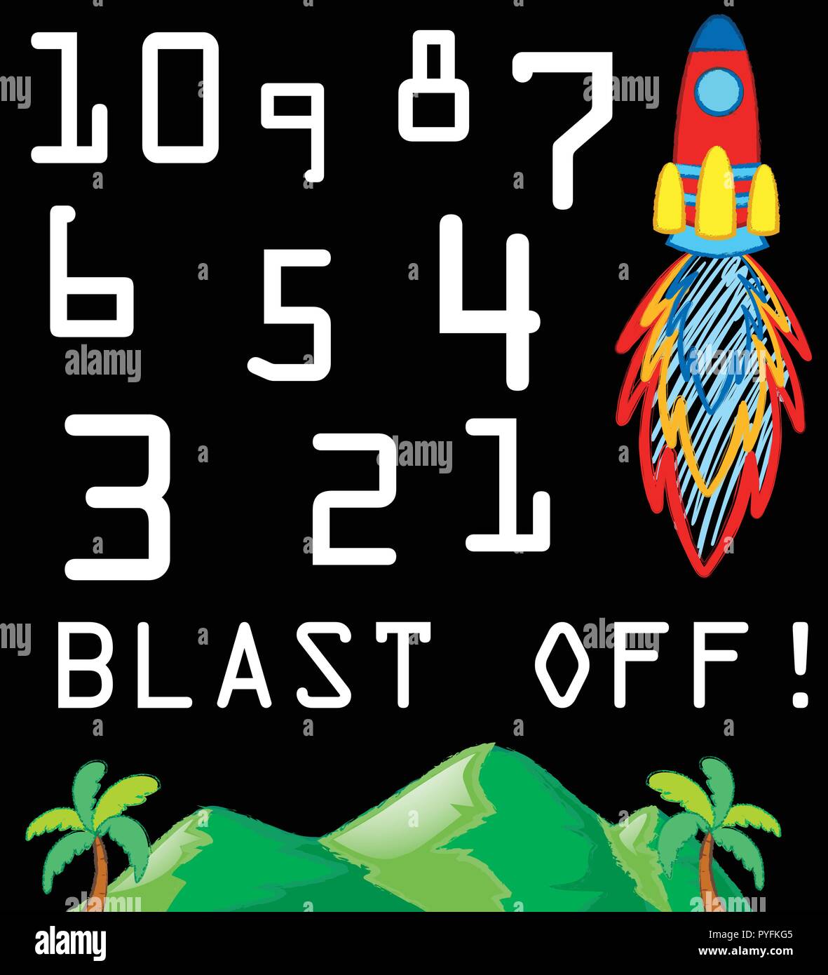 Font design for numbers one to ten illustration Stock Vector Image ...