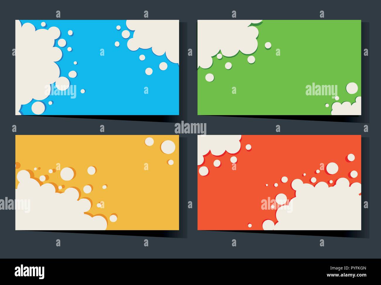 Card template in four colors illustration Stock Vector Image & Art - Alamy
