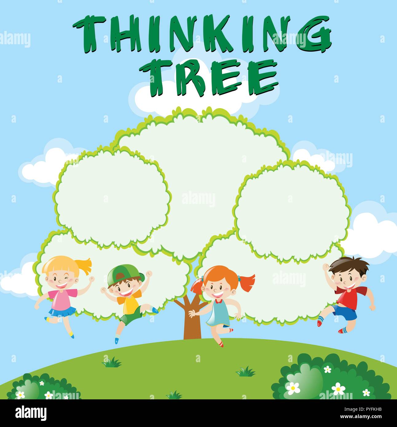 Tree theme image picture illustration Stock Vector Images - Alamy