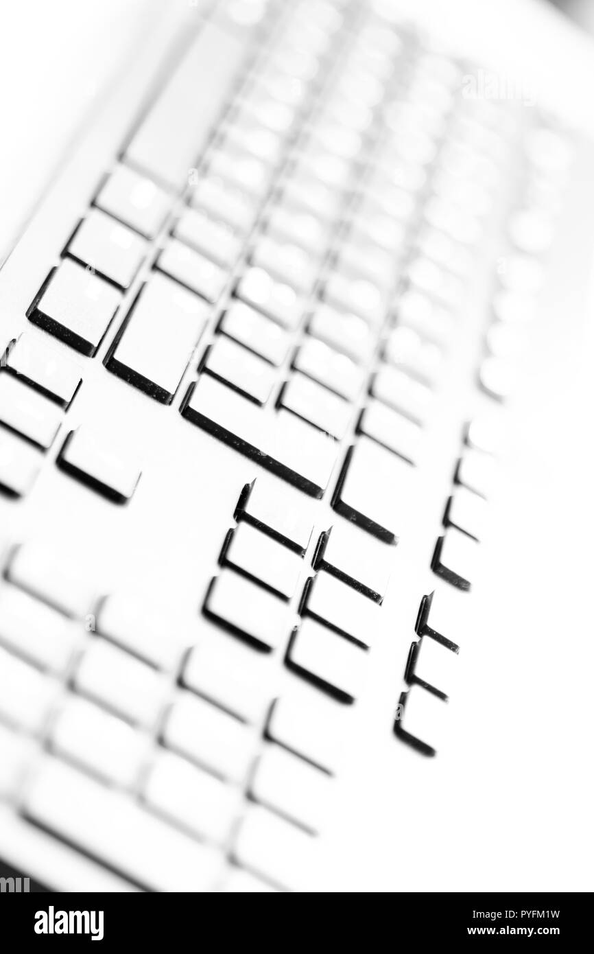 in the office desk the keyboard in the light concept of work Stock ...