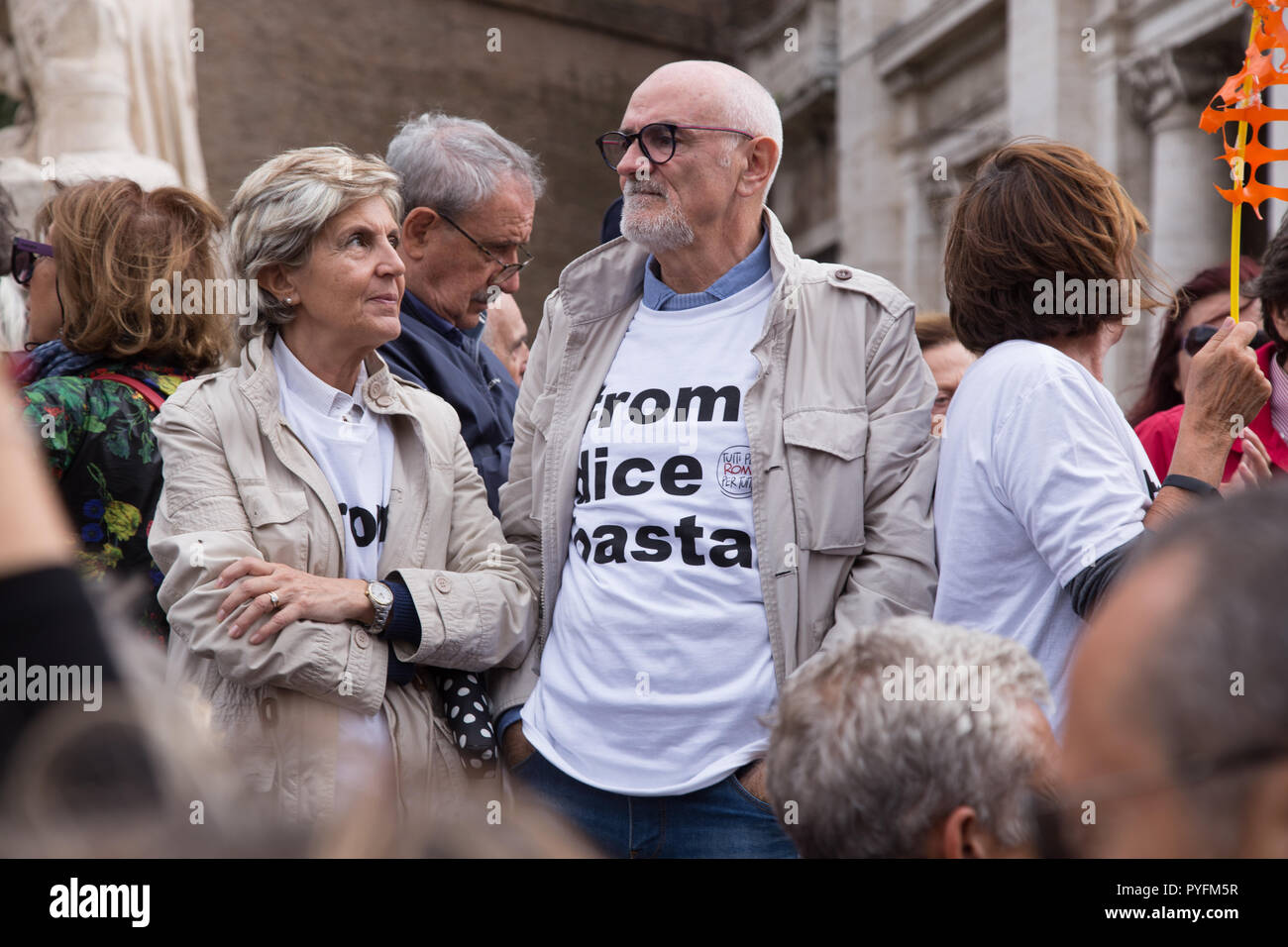 Roma, Italy. 27th Oct, 2018. Demonstration in Piazza del Campidoglio in ...