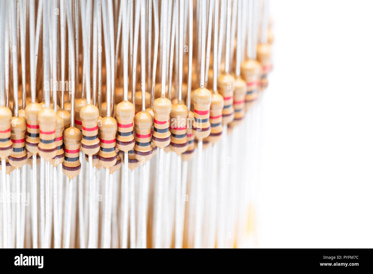 blur in the white light lots of resistor electronic componet like ...