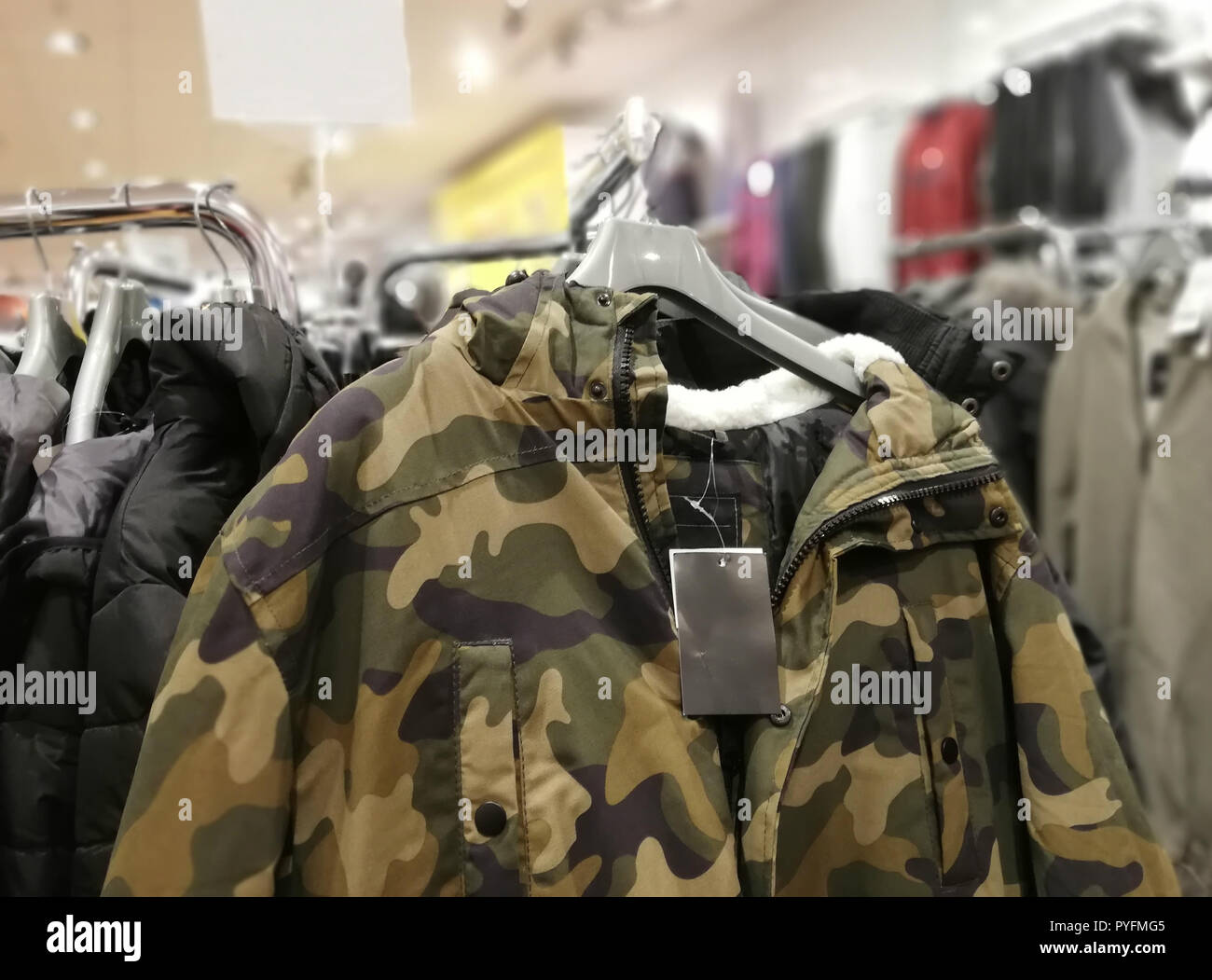 Jacket on a display Stock Photo - Alamy