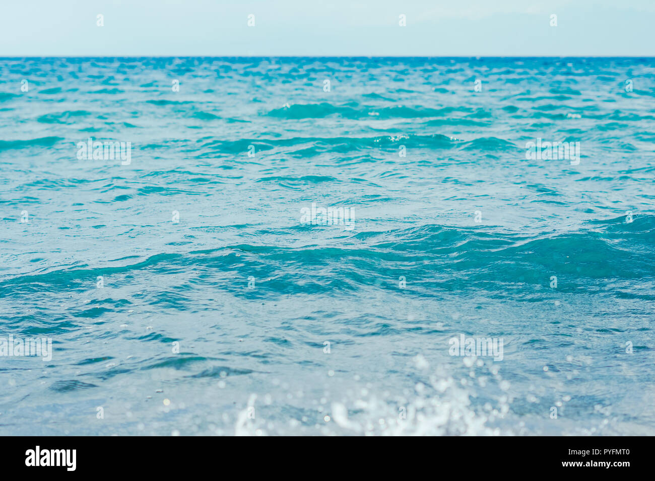 Caribbean sea surface summer wave background. Exotic water landscape ...