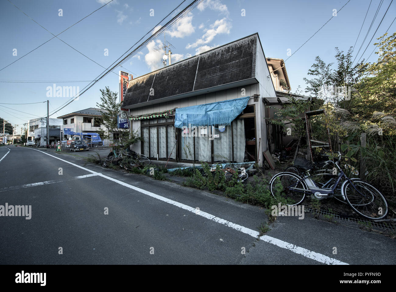Abandoned town of Futaba, near Fukushima power plant Stock Photo - Alamy