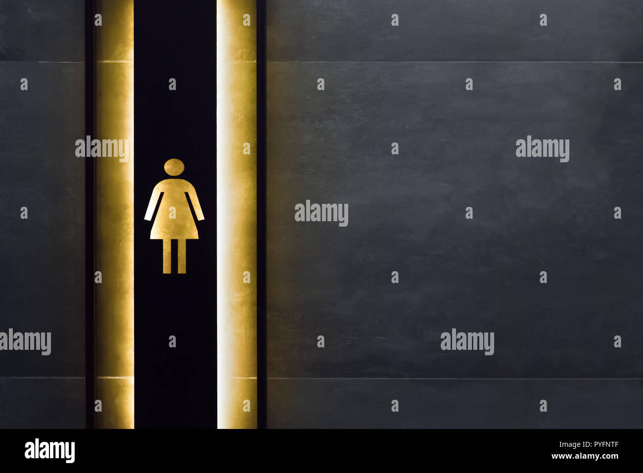 Female restroom sign. Restroom signs in public place. Important signs ...