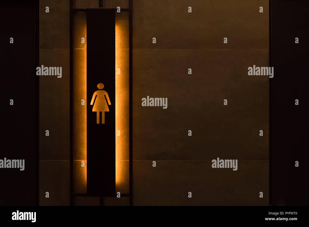 Female restroom sign. Restroom signs in public place. Important signs ...