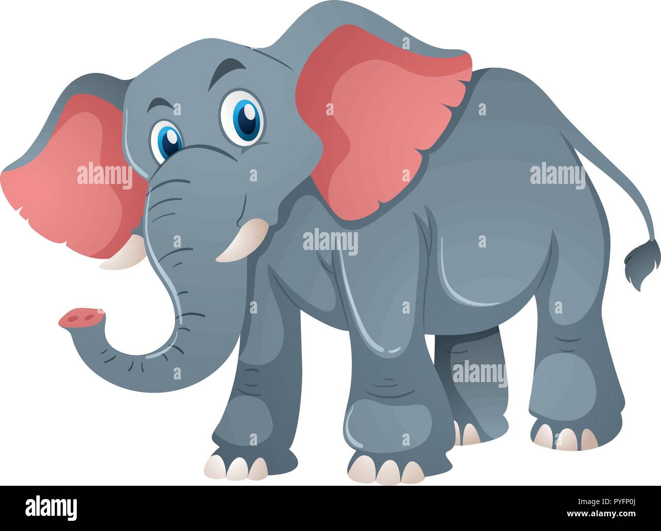 Gray elephant on white background illustration Stock Vector Image & Art ...
