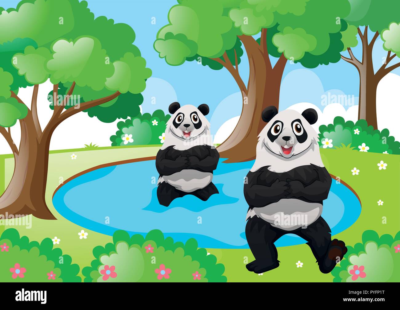 Two Pandas In Forest High Resolution Stock Photography and Images - Alamy
