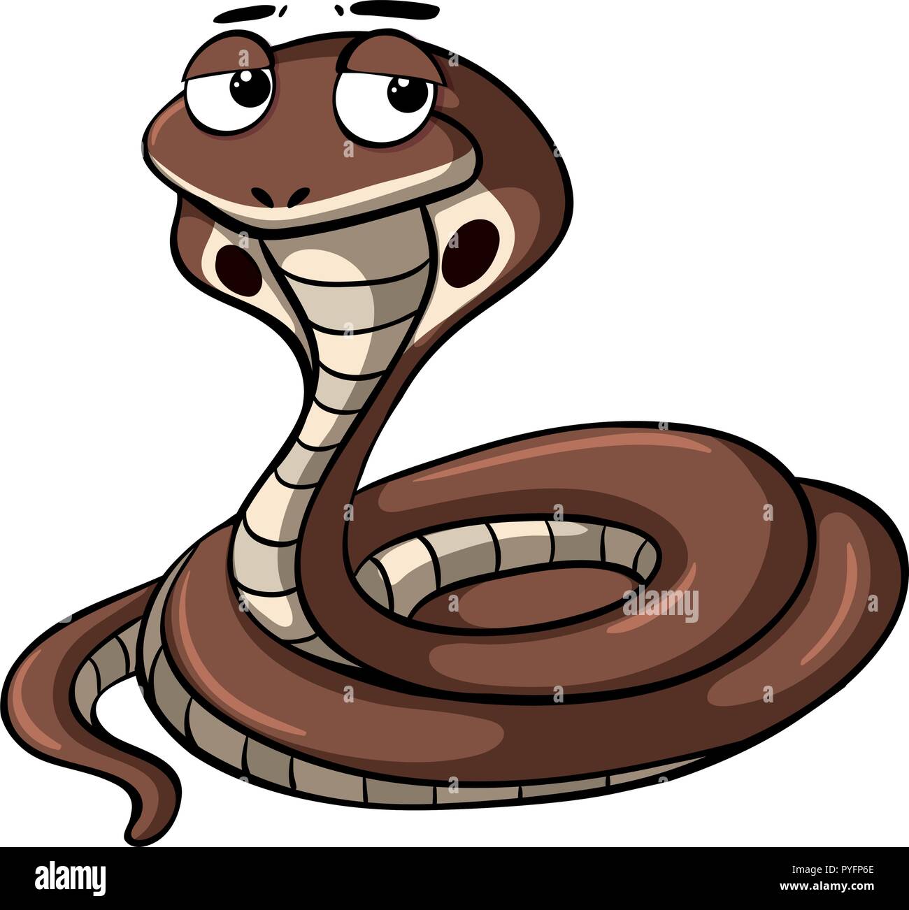 Brown snake on white background illustration Stock Vector Image & Art ...