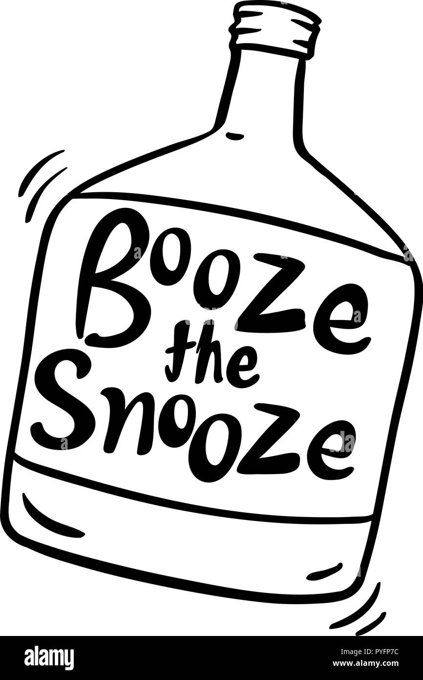 Alcohol bottle clipart Black and White Stock Photos & Images - Alamy