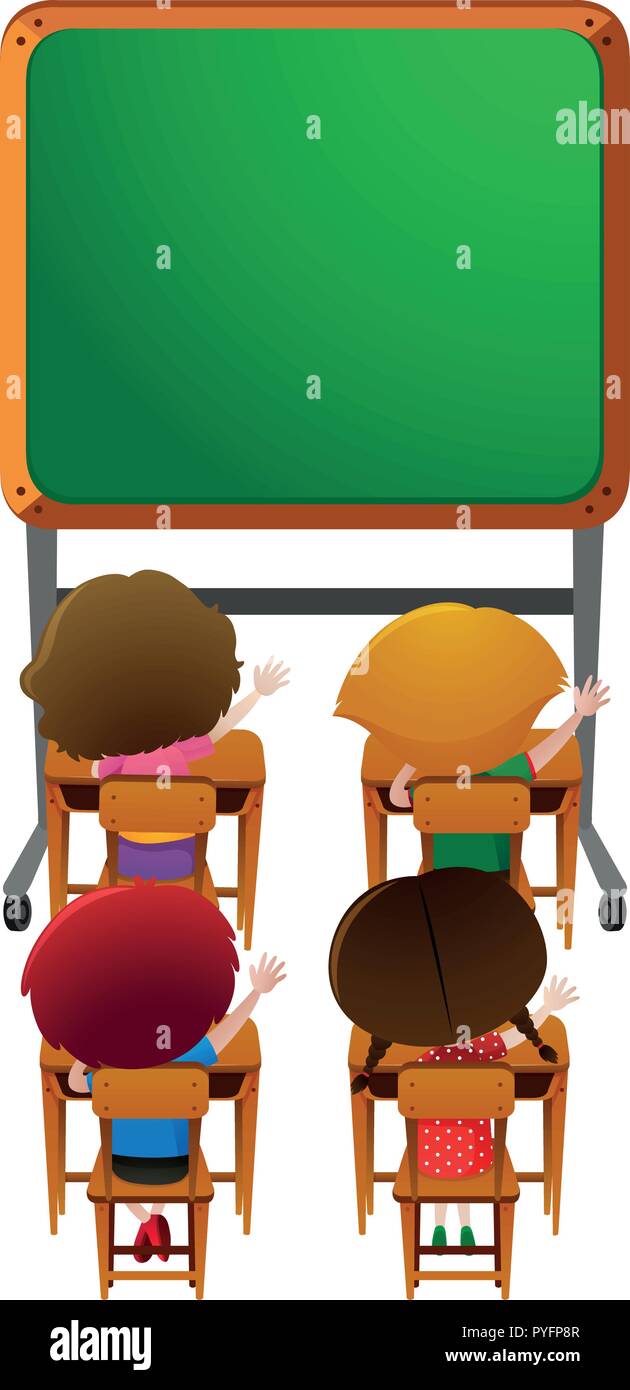 Children learning in classroom illustration Stock Vector Image & Art ...