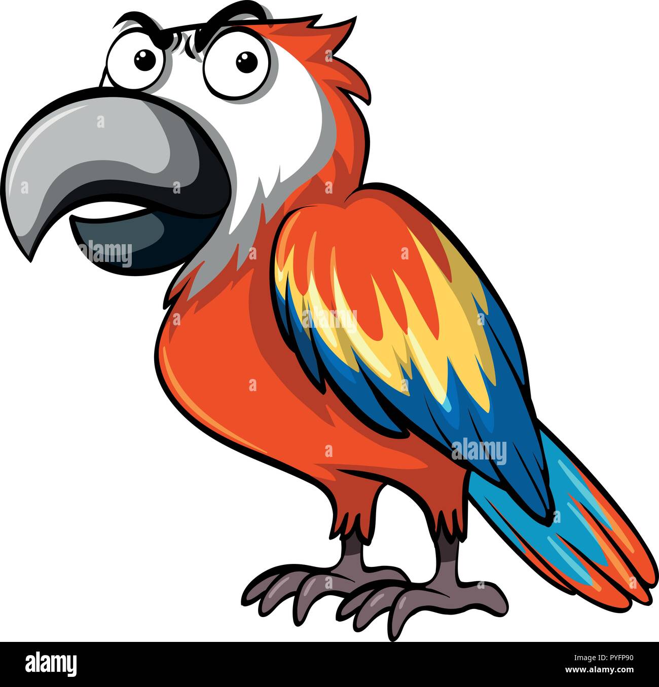 Parrot with angry face illustration Stock Vector Image & Art - Alamy