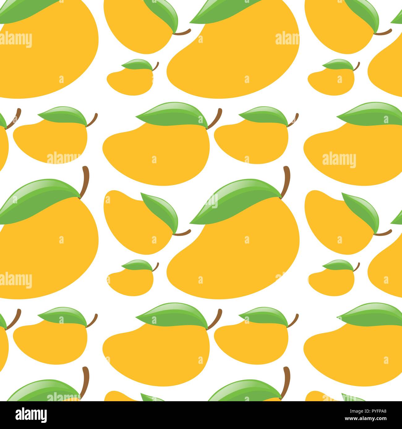 Seamless background with fresh mangoes illustration Stock Vector Image ...