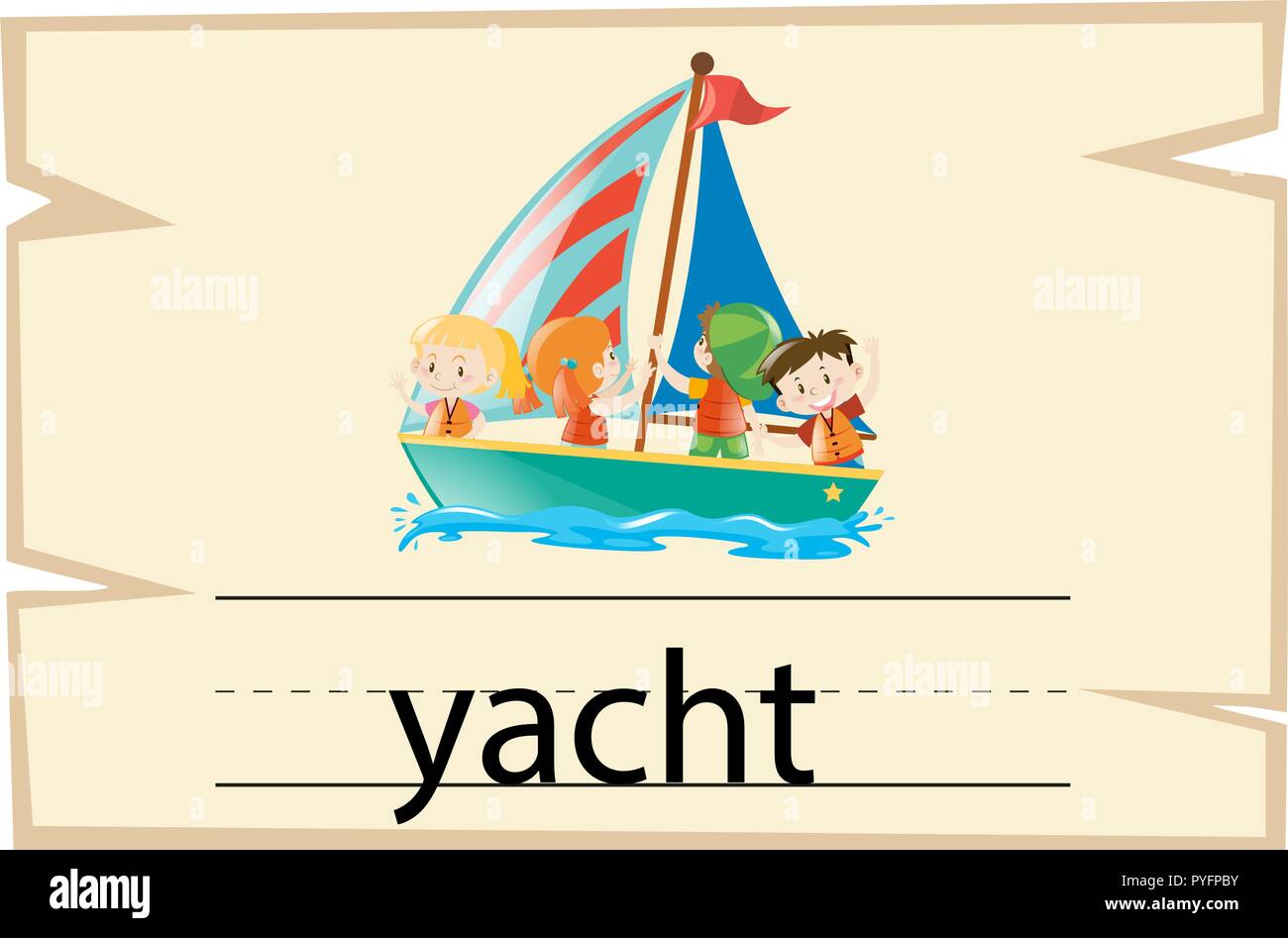 Illustration alphabet words yacht hi-res stock photography and images ...