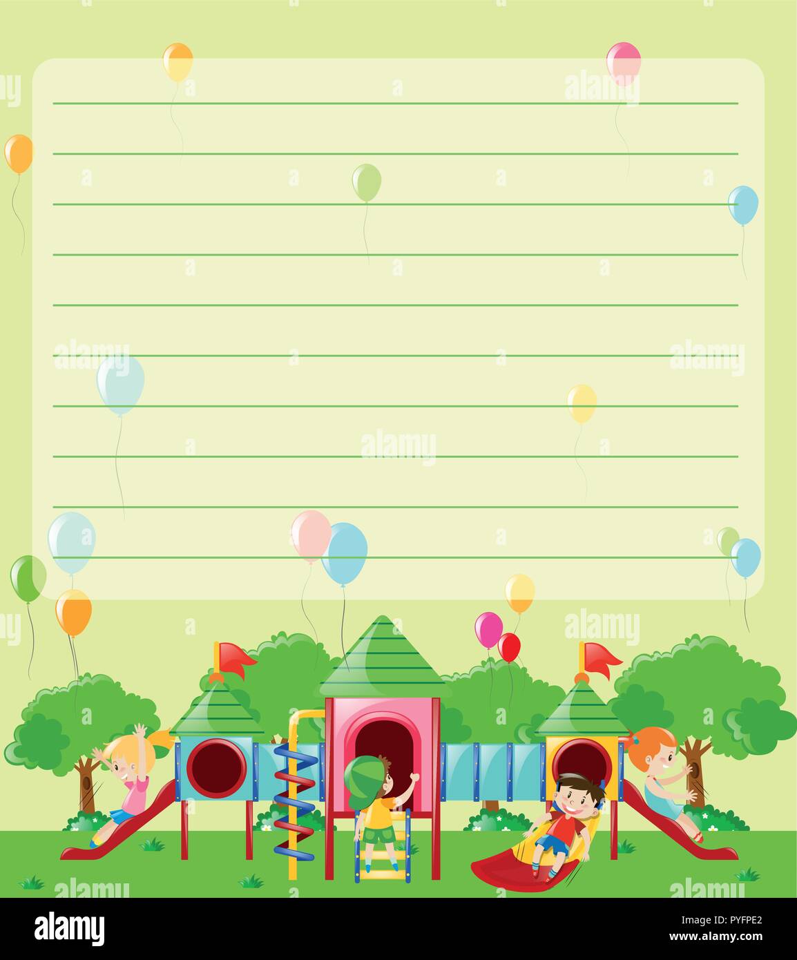 Lined Paper For Kids With Border