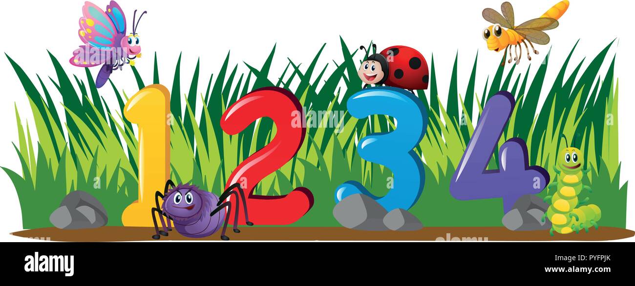 Four digit numbers Stock Vector Images - Alamy