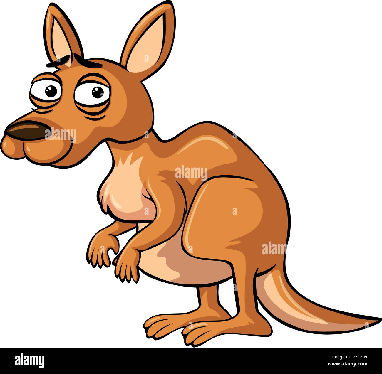 Kangaroo with unhappy face illustration Stock Vector Image & Art - Alamy