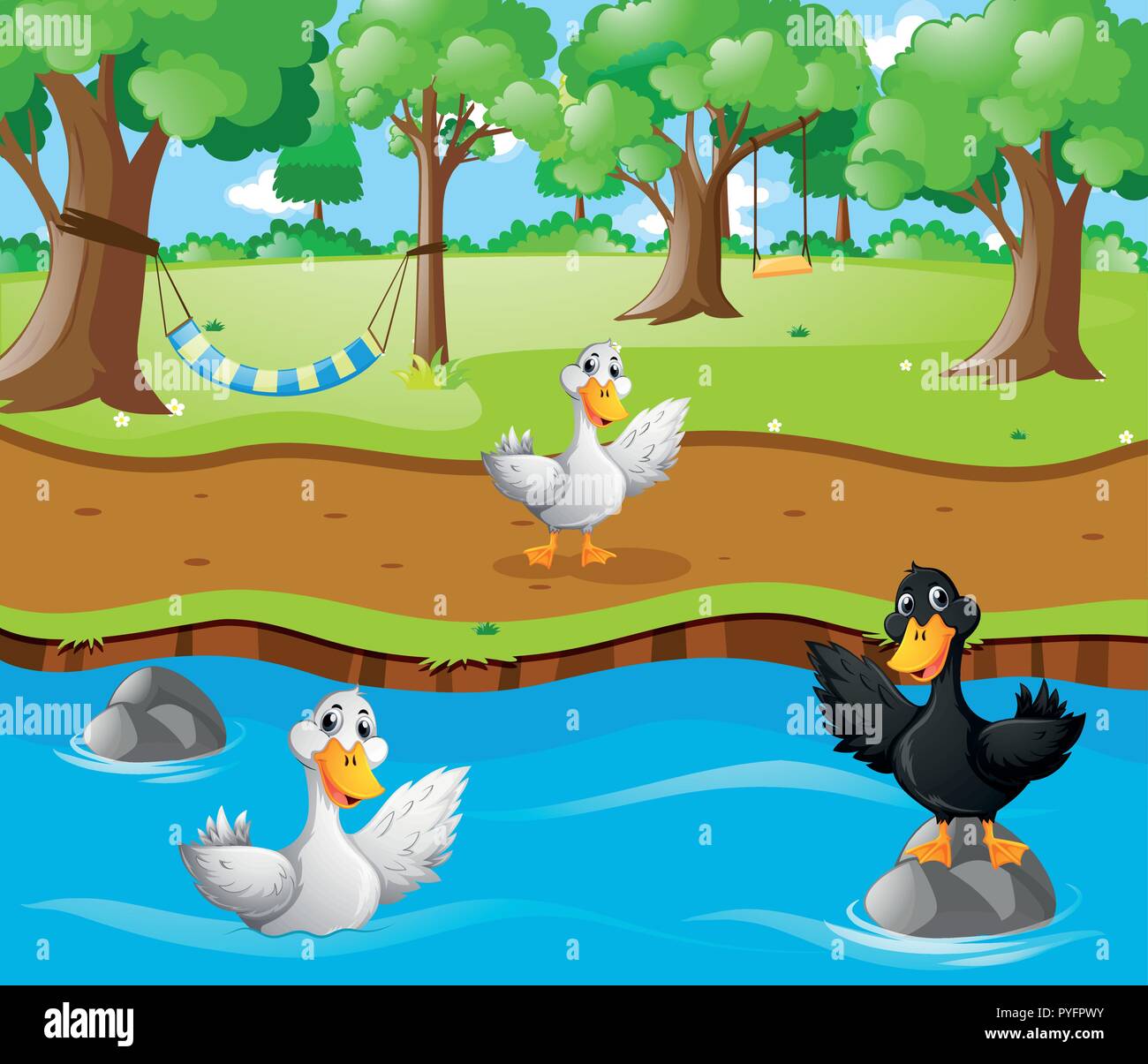 Three river Stock Vector Images - Alamy
