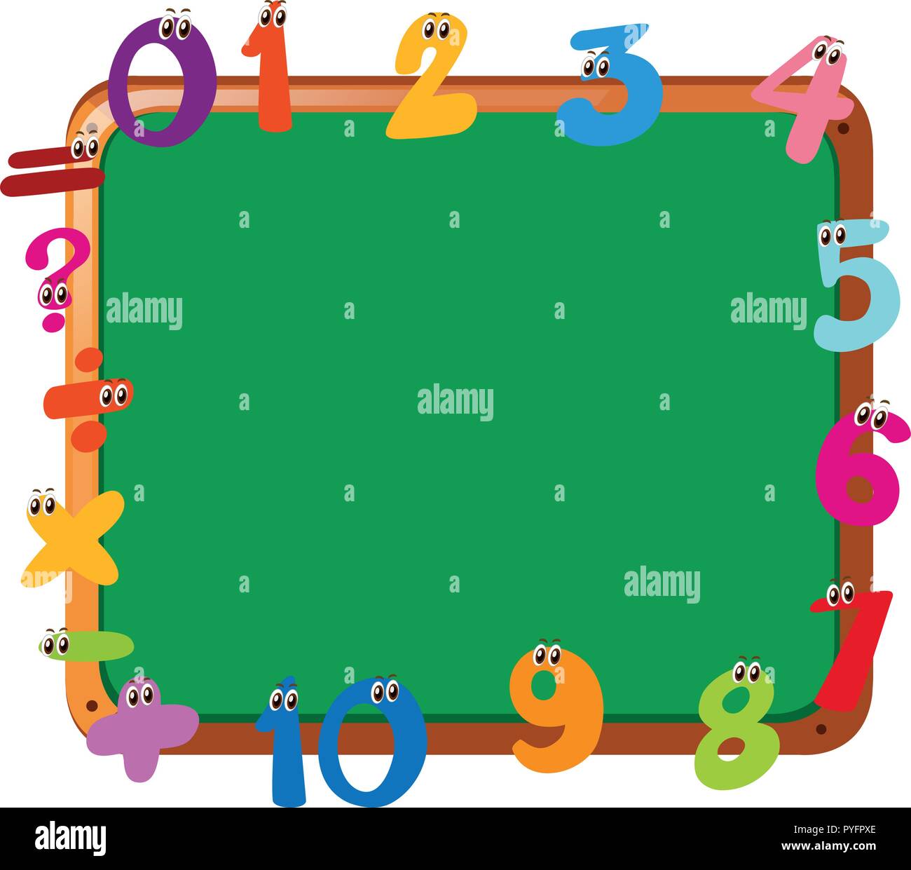 Frame template with different numbers illustration Stock Vector Image ...