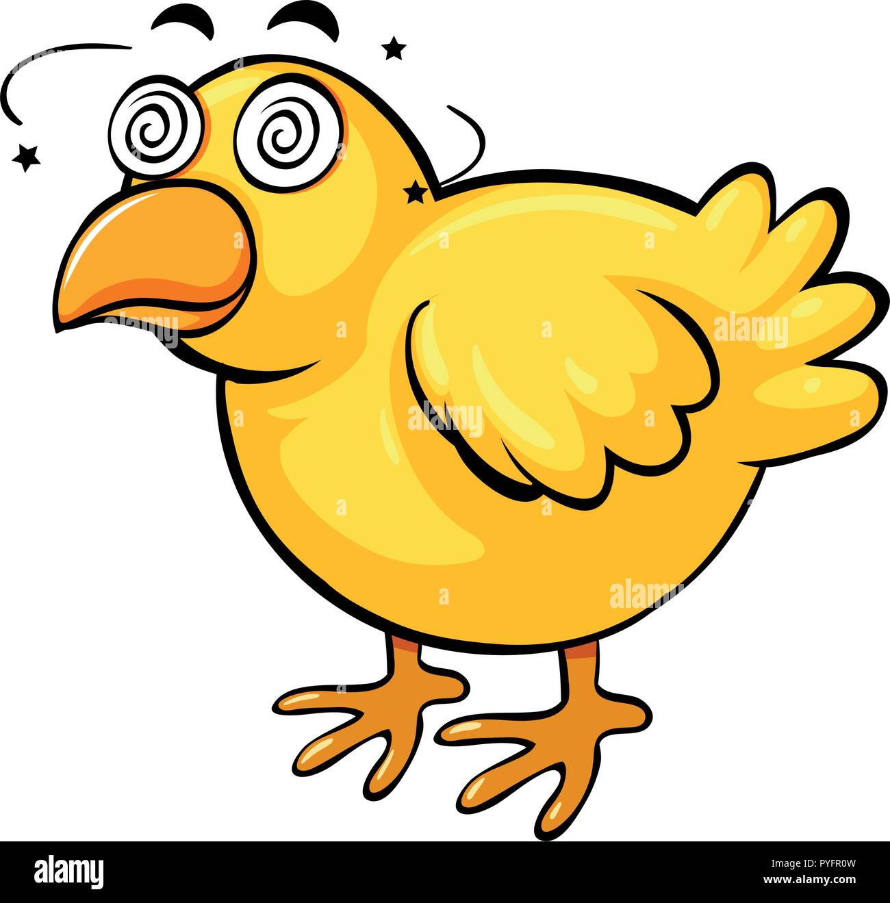 Little chicken with dizzy face illustration Stock Vector Image & Art ...