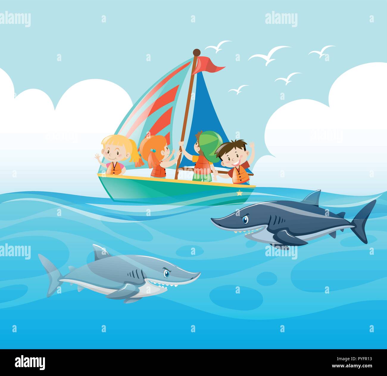 Clipart sharks Stock Vector Images - Alamy