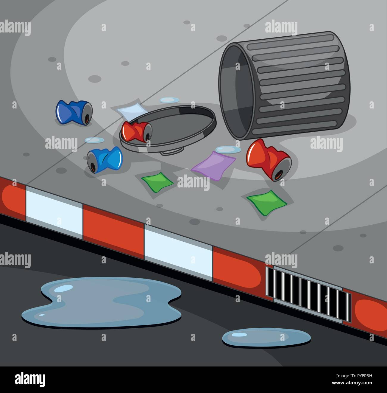 Waste outside Stock Vector Images - Alamy