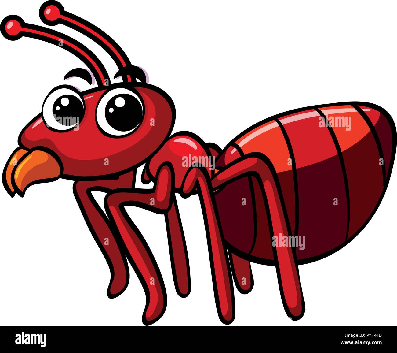 Red ant on white background illustration Stock Vector Image & Art - Alamy