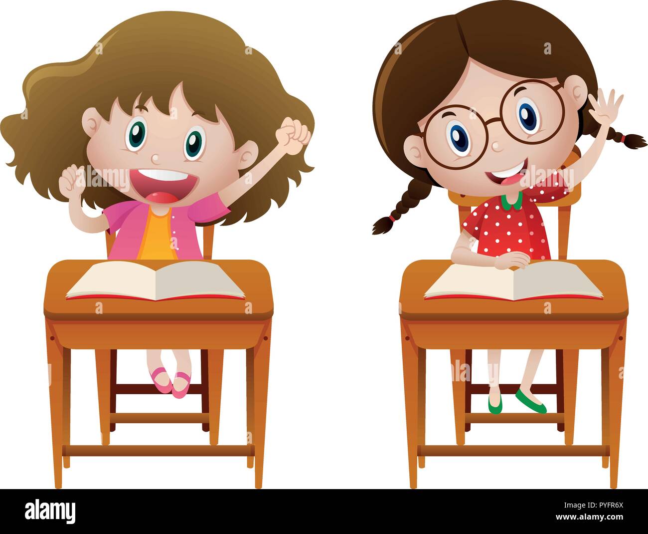 A Girl Studying Clipart For Kids