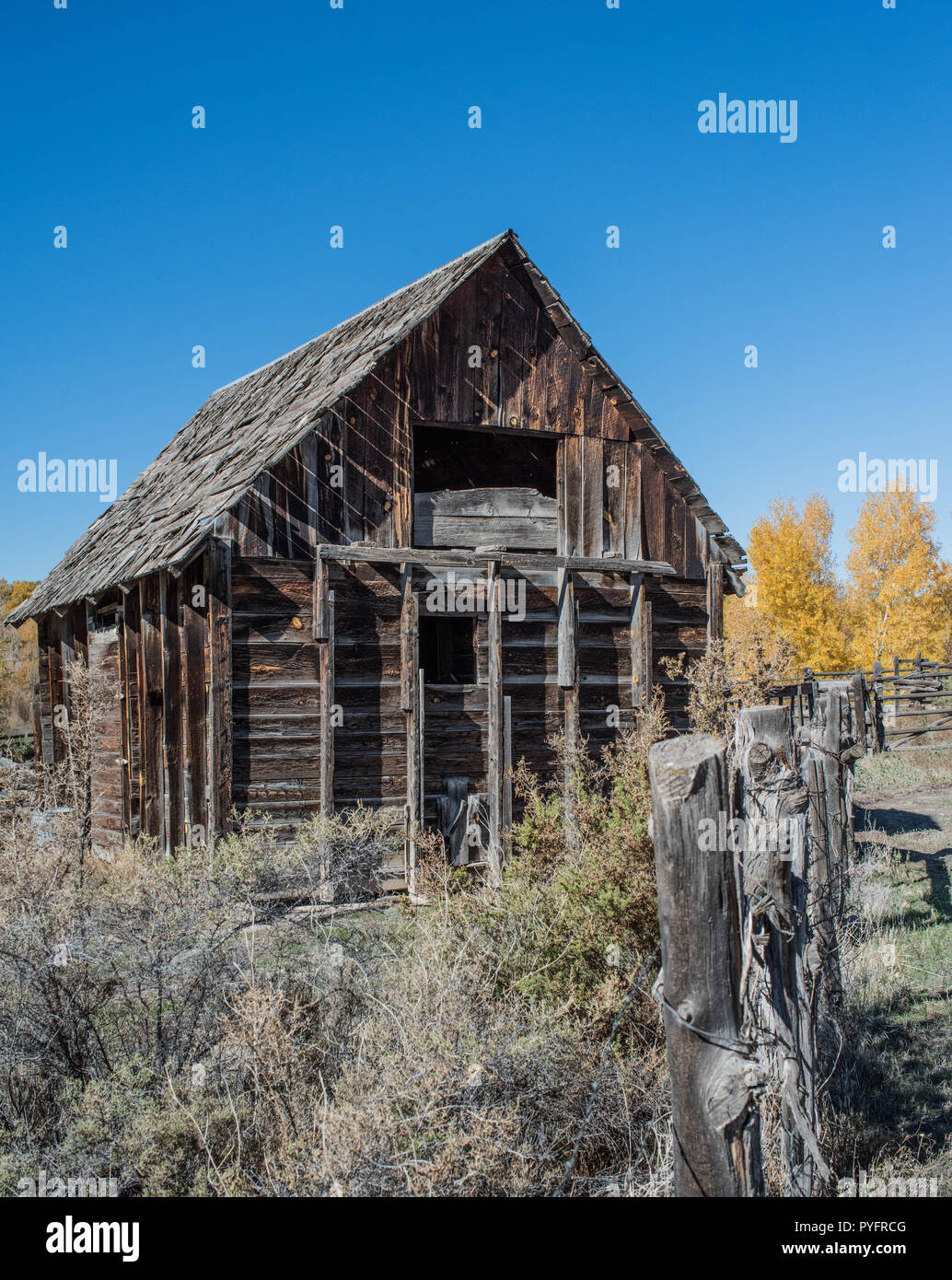 Old Barn on a Western Colorado Homestead Stock Photo - Alamy