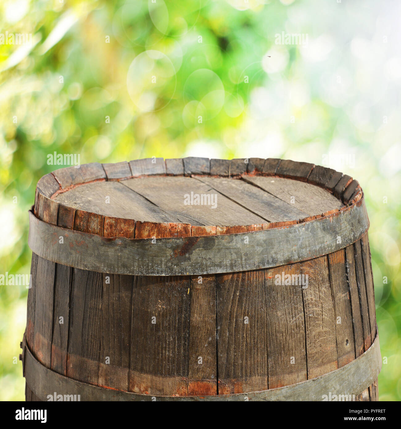 empty barrel for product display monategs Stock Photo - Alamy