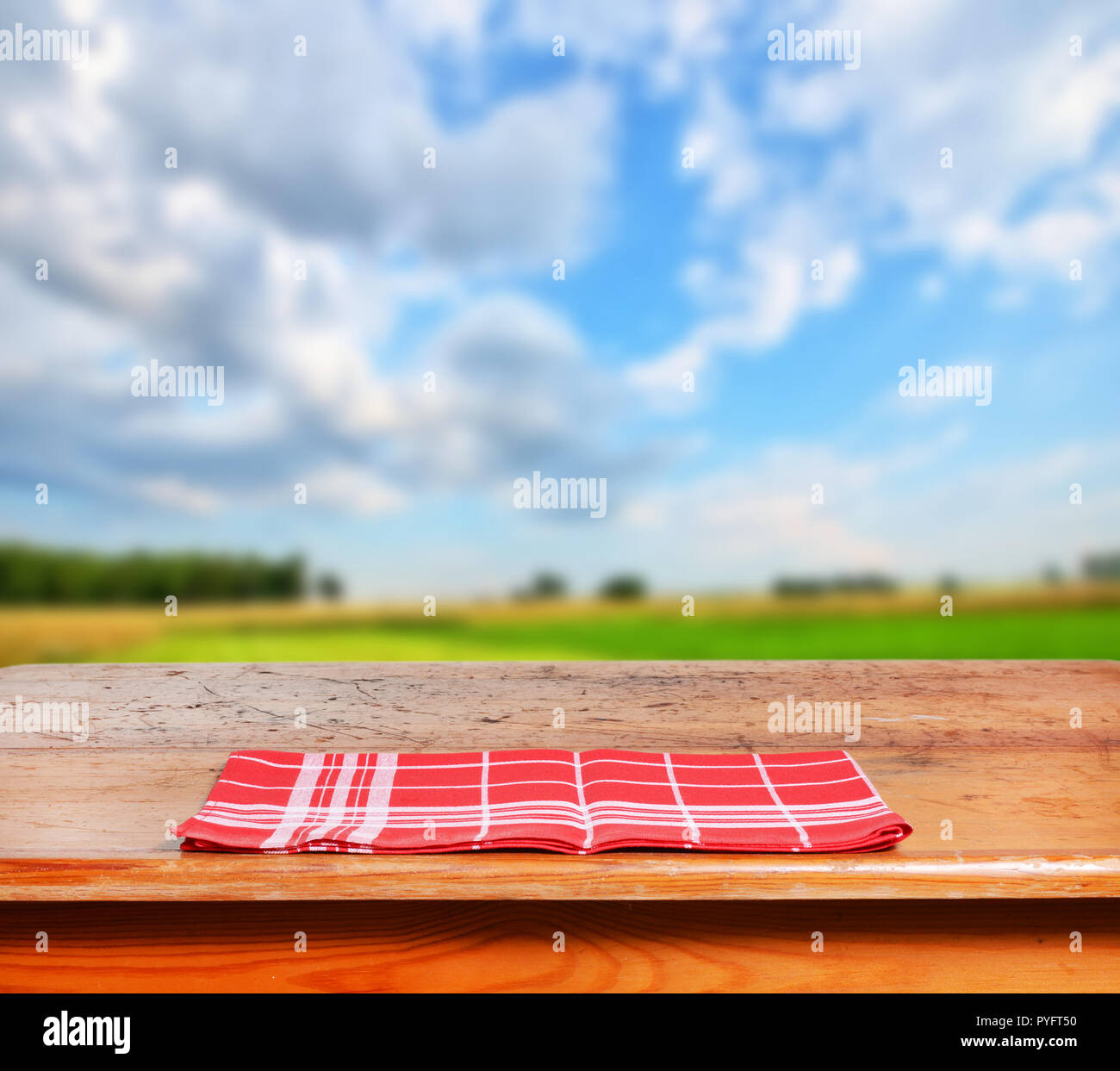 empty table for product display montages Stock Photo - Alamy
