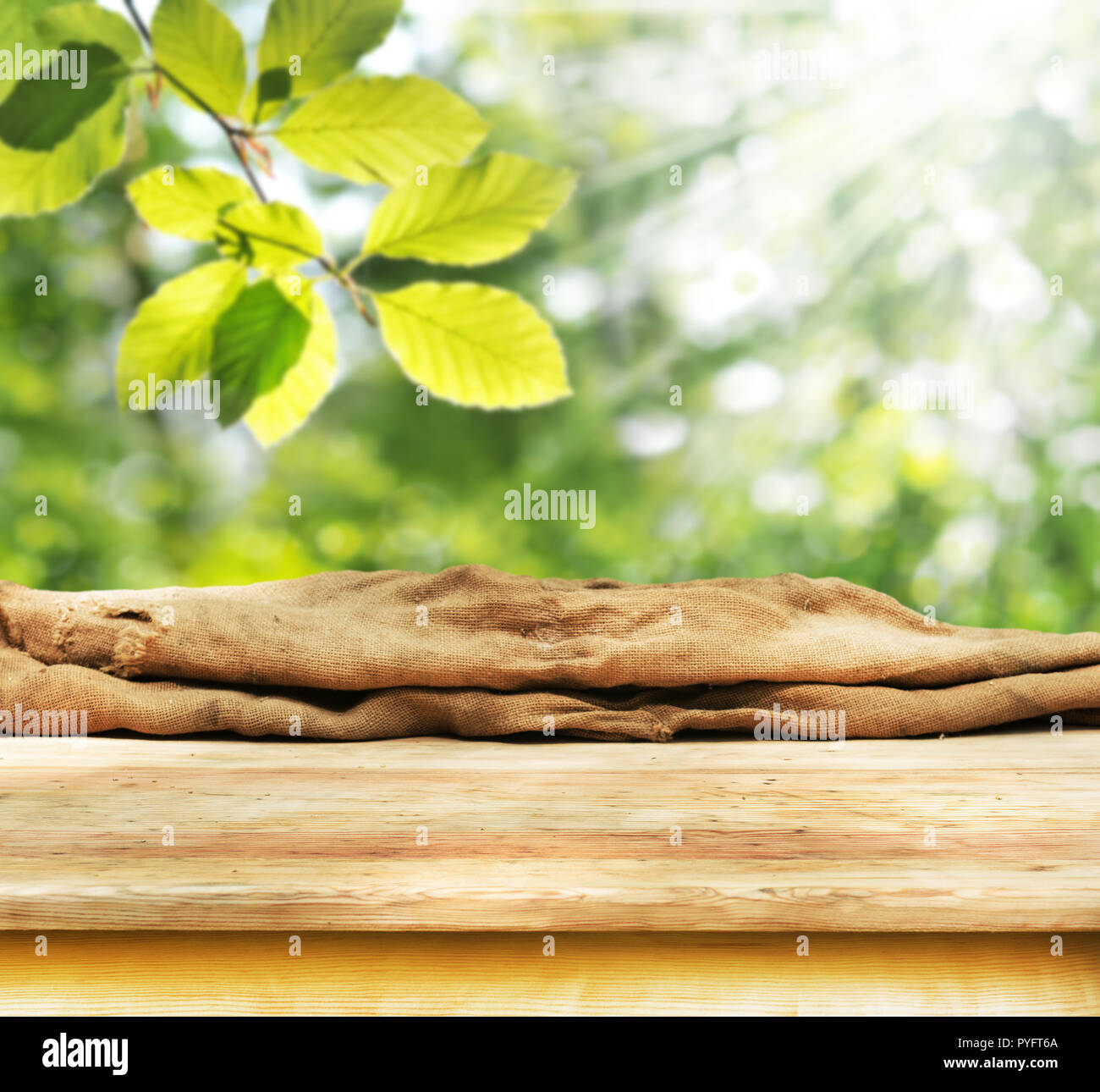 empty table for product display montages Stock Photo - Alamy