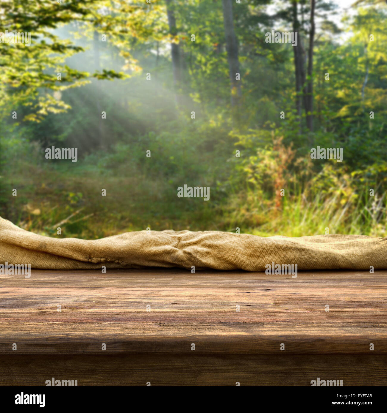 empty table for product display montages Stock Photo - Alamy