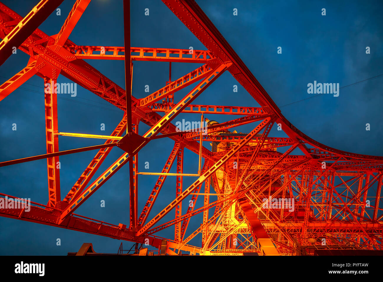 Bottom of Tokyo Tower at night, Minato district, Tokyo, Japan. 333 ...