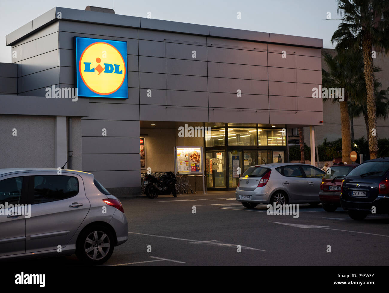 Imported German product supermarket chain, Lidl, seen in Spain Stock ...
