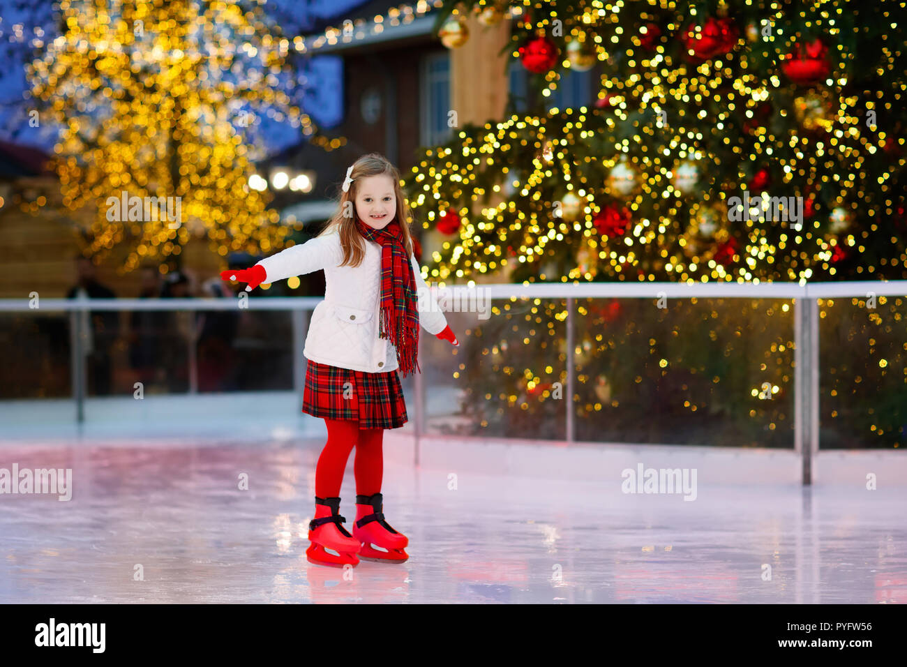 Christmas Ice Skating Photography