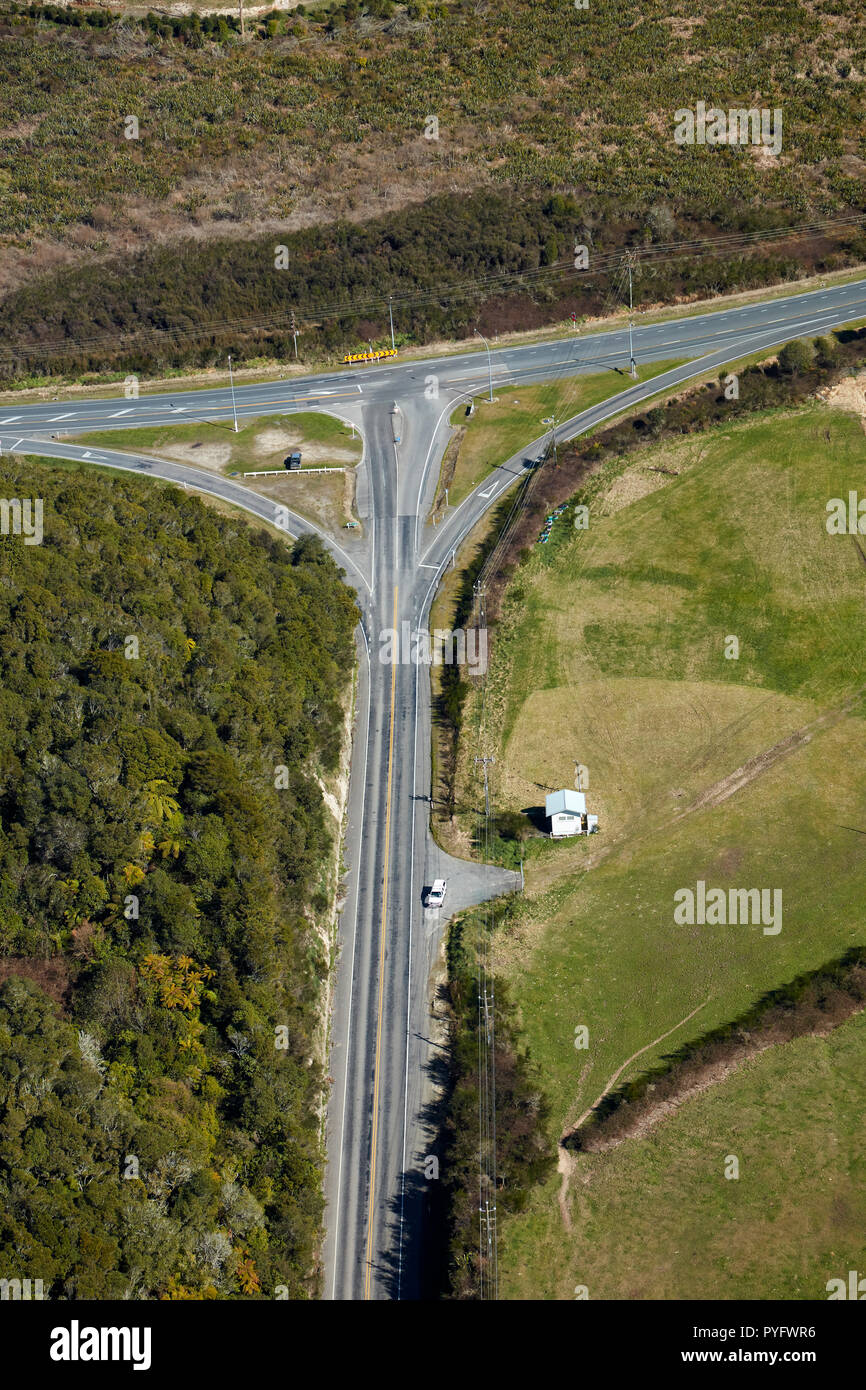 T Intersection Through Road