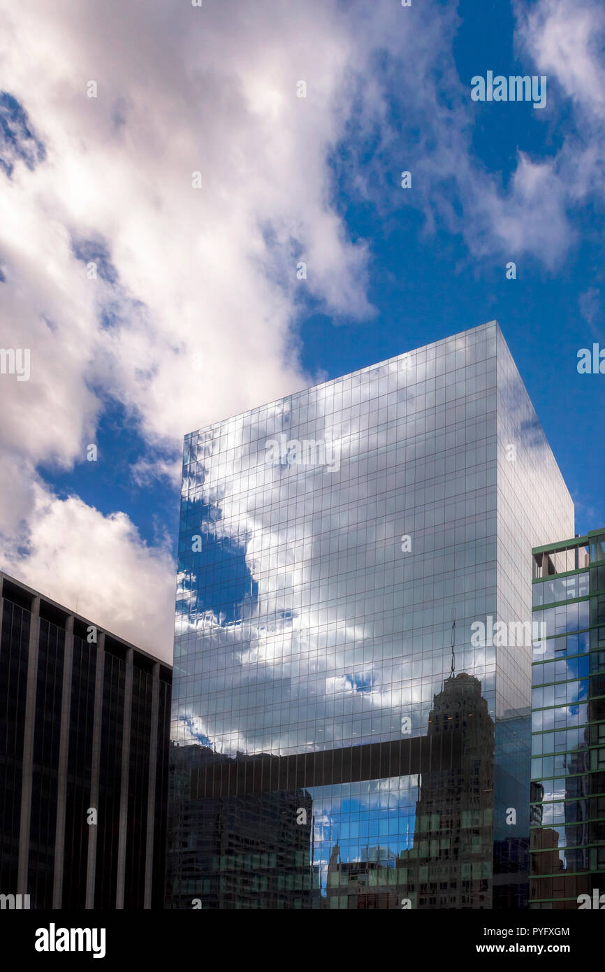 Blue sky and white clouds and high rise building building hi-res stock ...