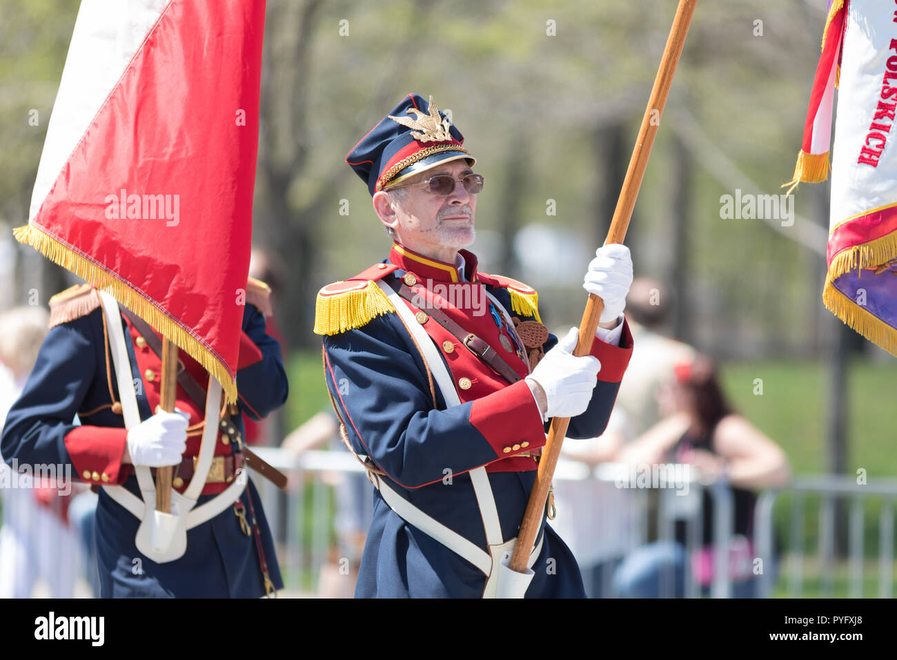 Chicago, Illinois, USA - May 5, 2018: The Polish Constitution Day ...