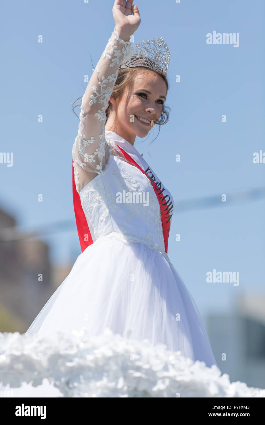 Chicago, Illinois, USA - May 5, 2018: The Polish Constitution Day ...
